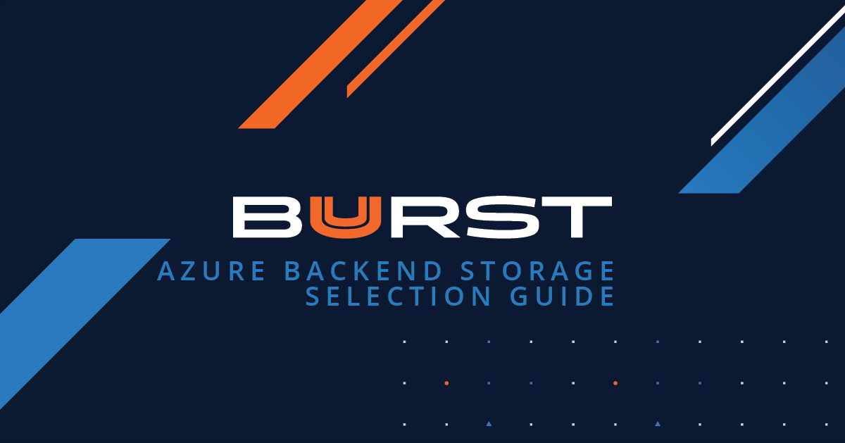 SoftNAS Azure backend storage selection guide - [Azure Storage] - Buurst