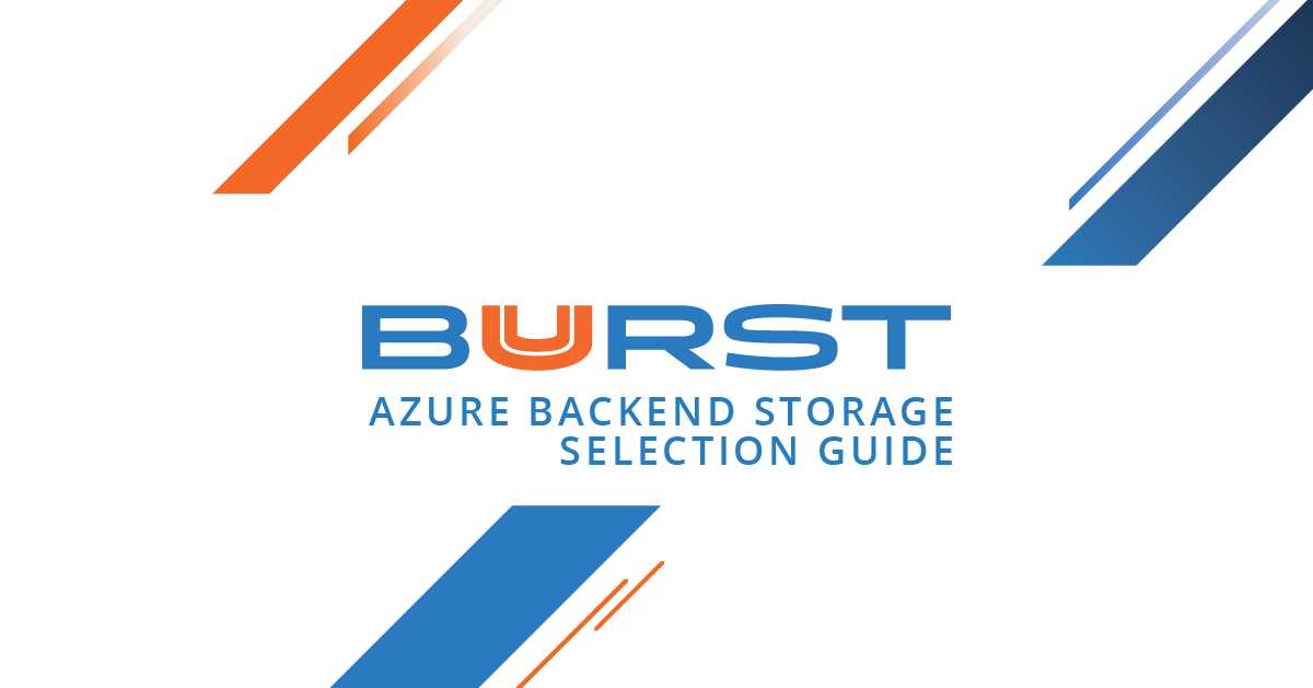 SoftNAS Azure backend storage selection guide - [Azure Storage] - Buurst